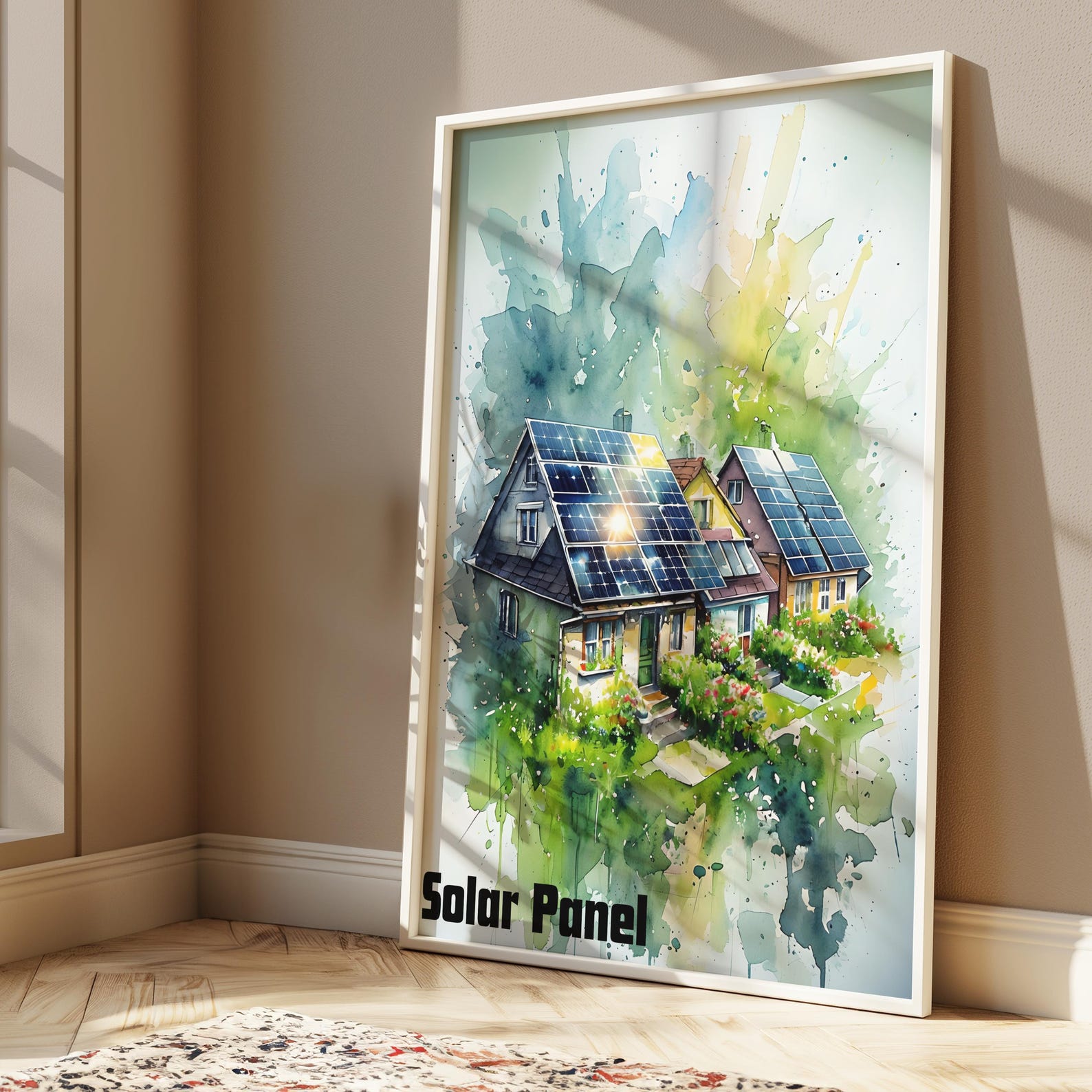 Renewable Energy Digital Poster, Sustainable Art for Kids, Green Decor ...