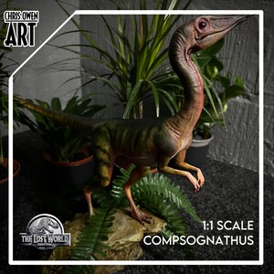 1:1 Scale Compsognathus 3D Printed Hand Painted & Finished Model by ...