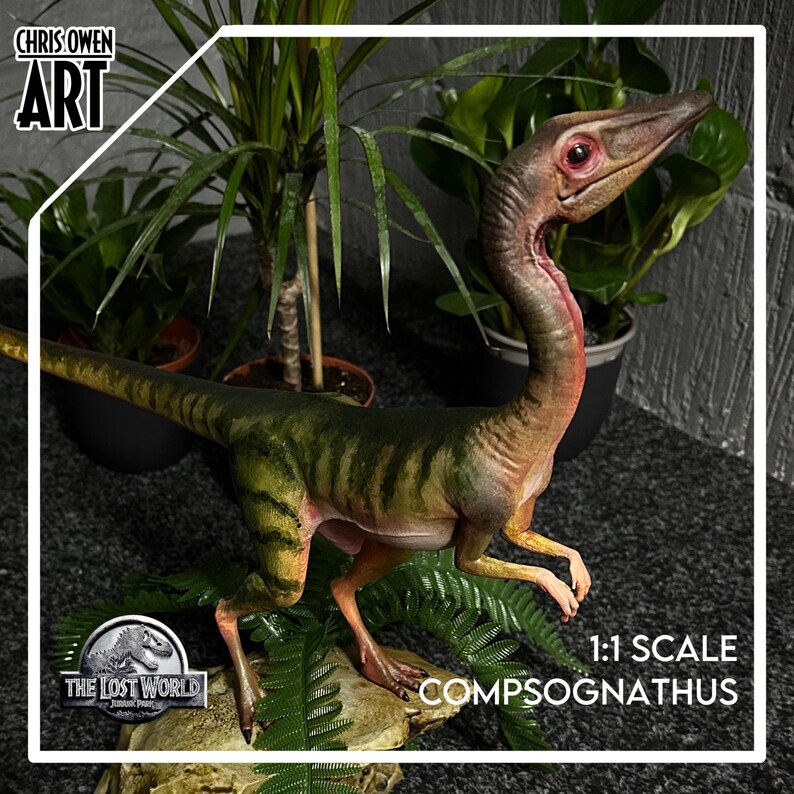 1:1 Scale Compsognathus 3D Printed Hand Painted & Finished Model by ...
