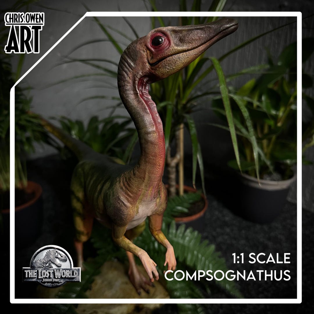 1:1 Scale Compsognathus 3D Printed Hand Painted & Finished Model by ...
