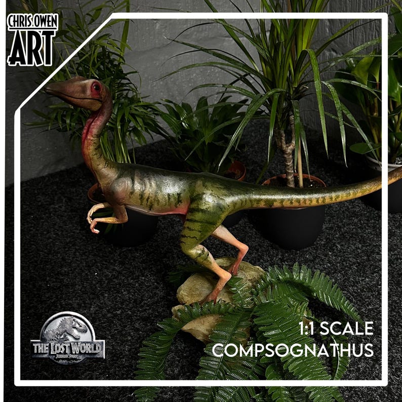 1:1 Scale Compsognathus 3D Printed Hand Painted & Finished Model by ...
