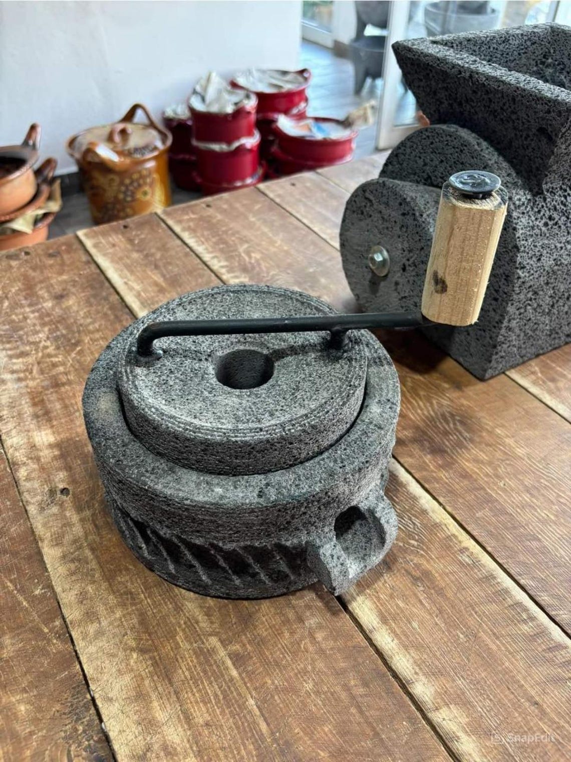 Beautiful Mill Made of Volcanic Stone - Etsy Canada