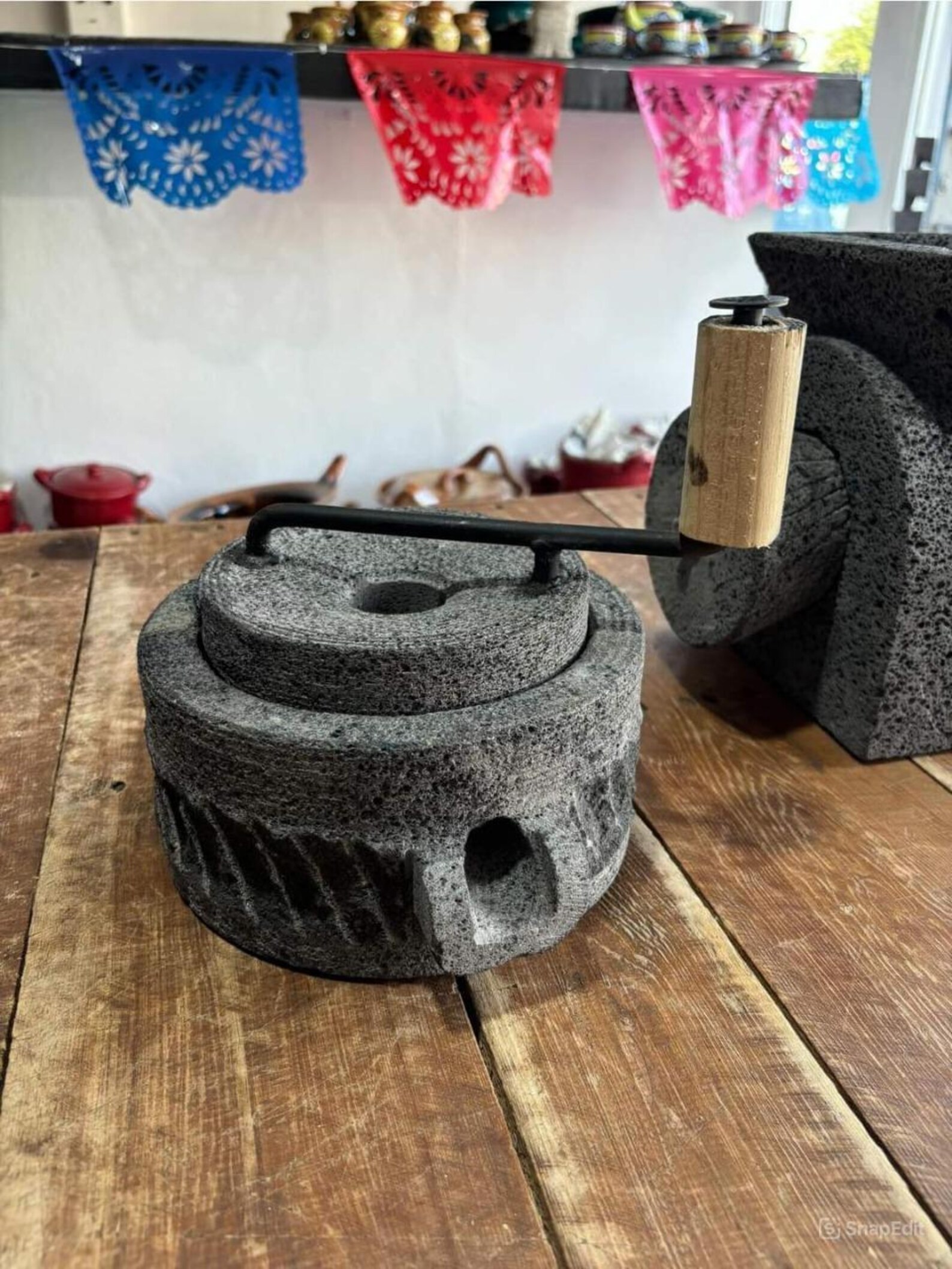Beautiful Mill Made of Volcanic Stone - Etsy Canada