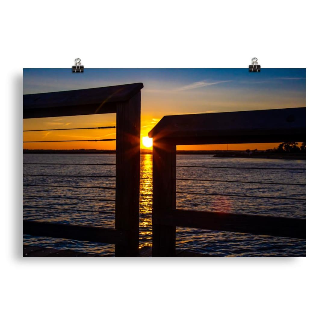 New Haven CT Boardwalk Sunset Views at Fort Nathan Hale Photo Print - Etsy