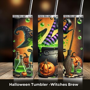 Halloween Witches Brew, Halloween, Tumbler, Water Bottle, Halloween ...