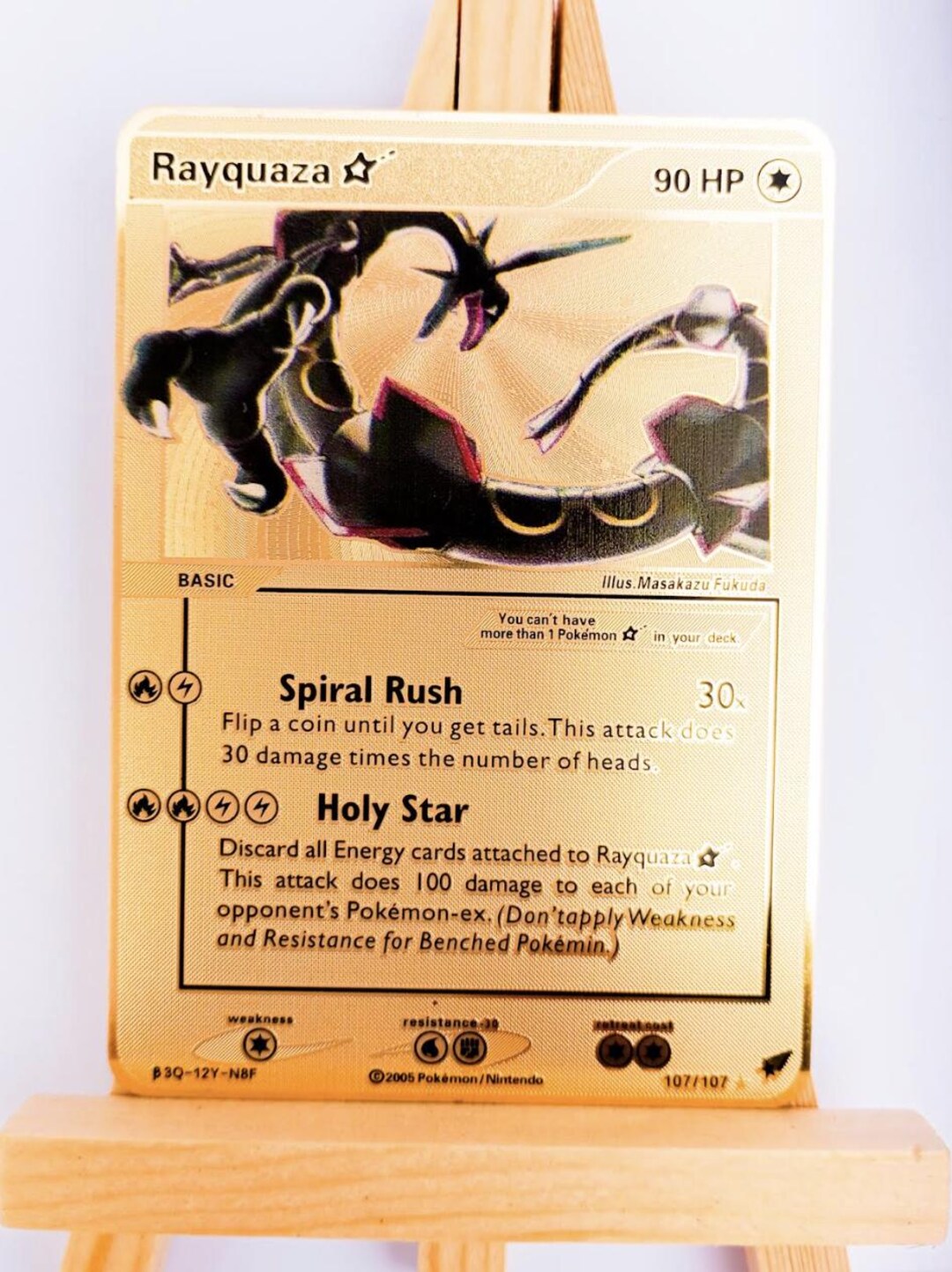Rayquaza Pokemon Metal Card - Etsy