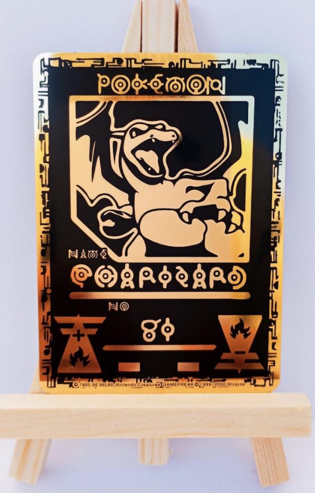 Charizard Metal Card Pokemon Card Antique Style - Etsy