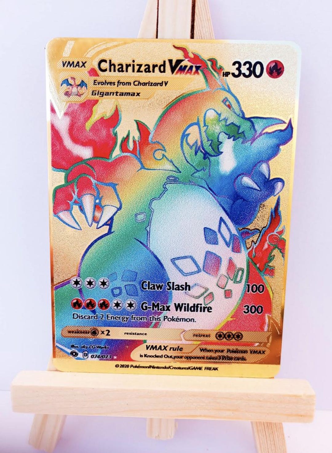 Charizard VMAX - Metal Card - English Version Pokemon Card - Etsy