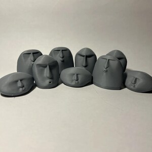 Ooo Rocks | Cute Meme Decor, 3D Printed Moai Head Rock Statues, Cute ...