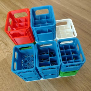 Customizable & Stackable Mini Milk Crate Battery Storages - AA, AAA ...