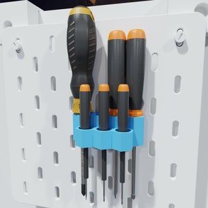 Peg Board Precision Screwdriver Holders IKEA Skadis Pegboard Skadis Accessory, Skadis Organizer ...