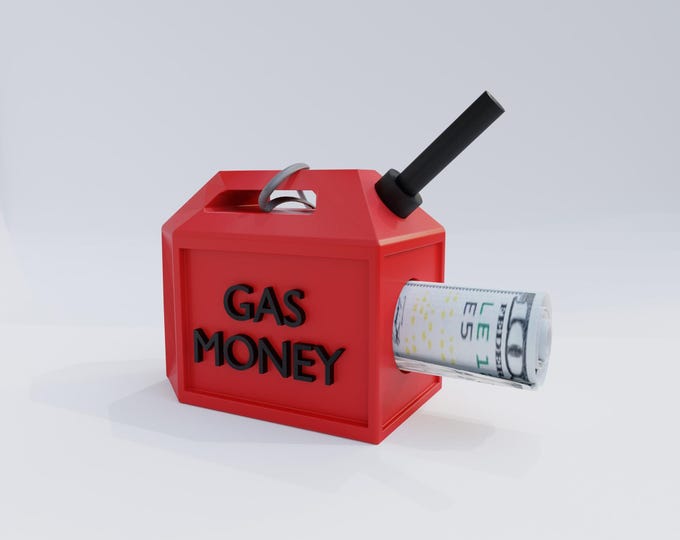 Gas Money Stocking Stuffer - Christmas Ornament, Useful Gift, Money ...
