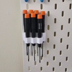Peg Board Precision Screwdriver Holders IKEA Skadis Pegboard Skadis Accessory, Skadis Organizer ...