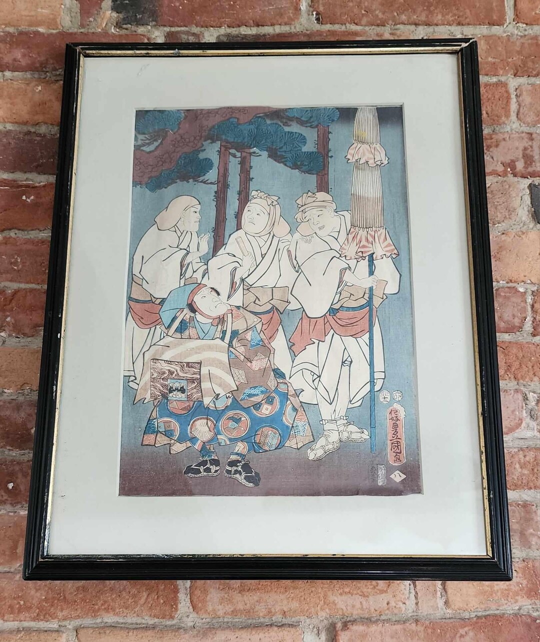 Framed Japanese Woodblock Print - Signed by Kunisada - Toyokuni III - Etsy