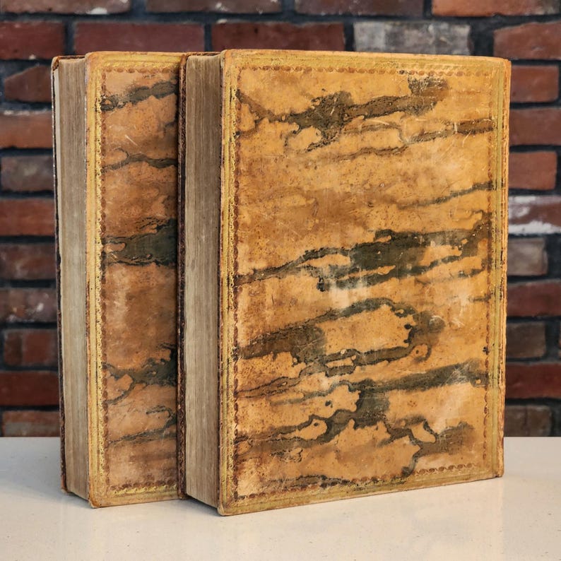 RARE 1821 Book Set - the Works of Flavius Josephus Vol 1 & 2 - Jewish ...