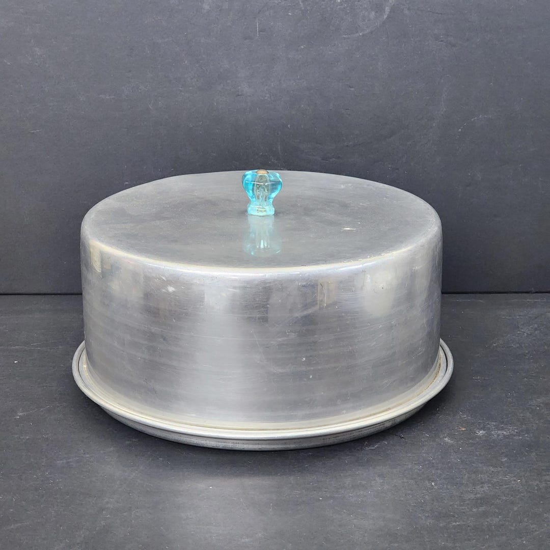 Vintage MCM Retro Carlton Aluminum Cake Cover With Blue Crystal Knob - Etsy