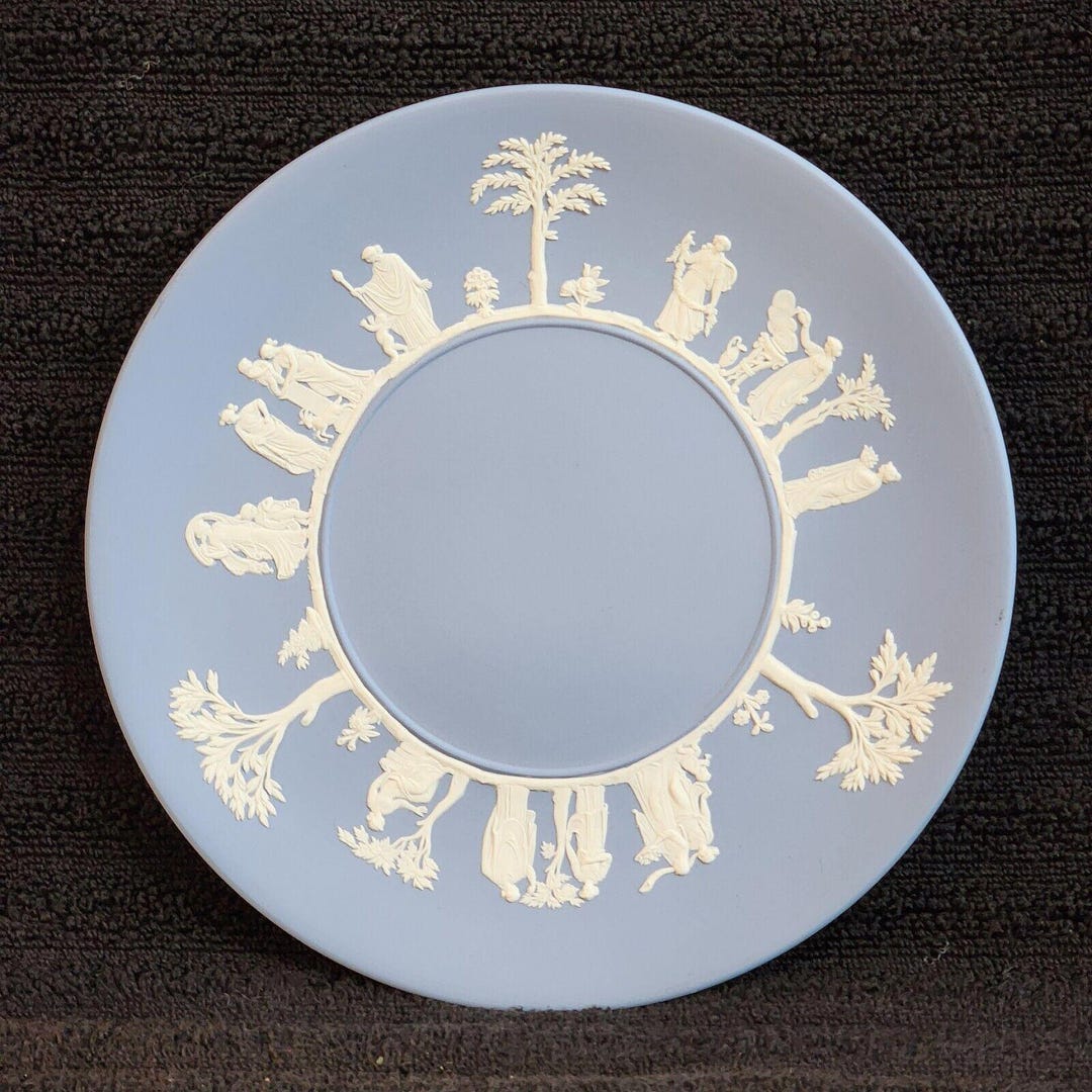 Vintage Wedgwood Blue Jasperware Plate - 9 Inches - Etsy