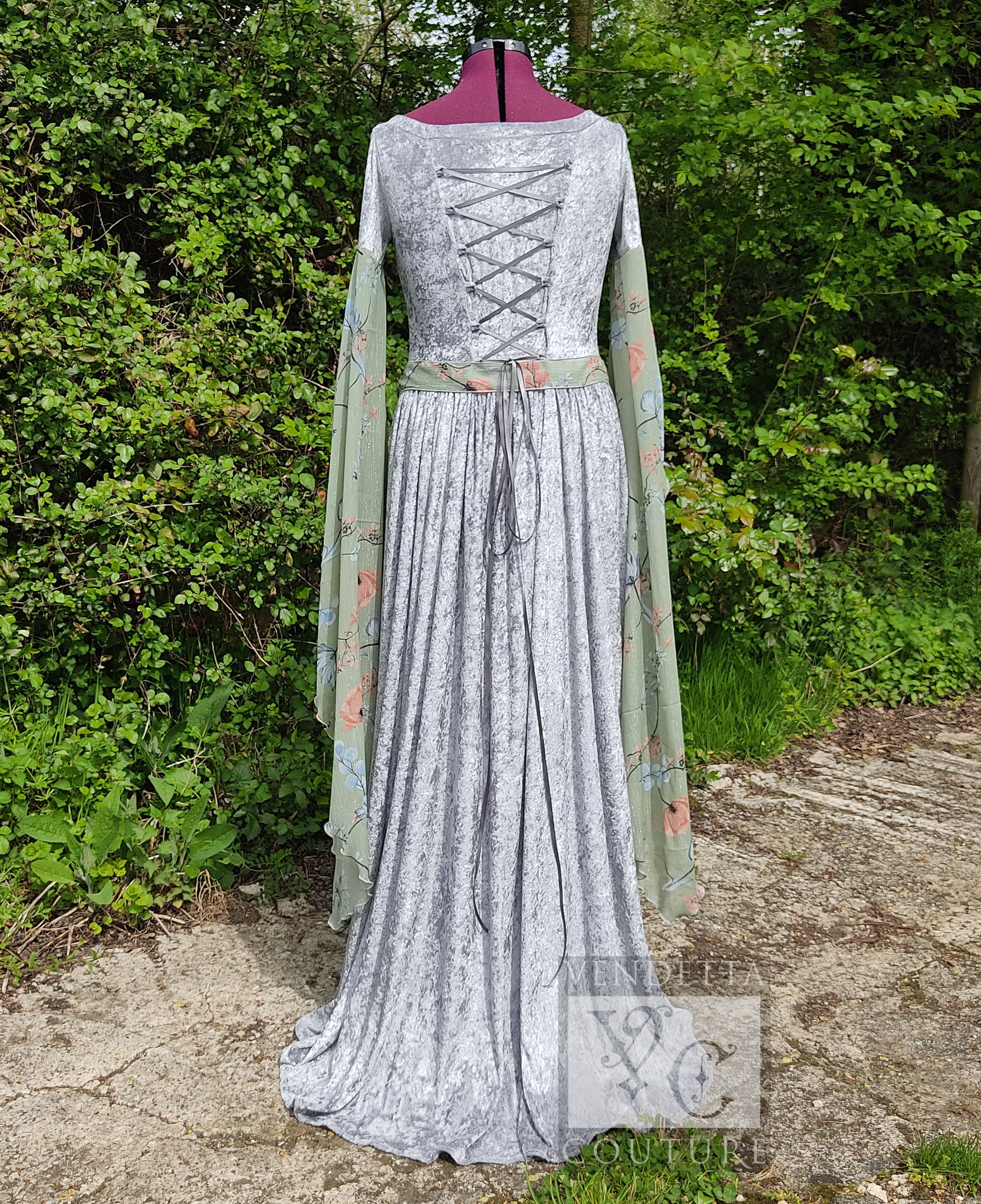 Velvet Forest Wedding Dress Medieval Viking Celtic Pagan Handfasting ...
