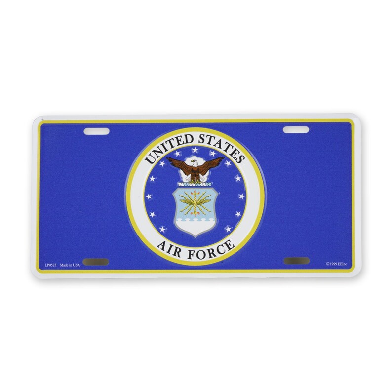 License Plate for US Air Force| Standard Size 6" X 12", Cars, Suvs ...