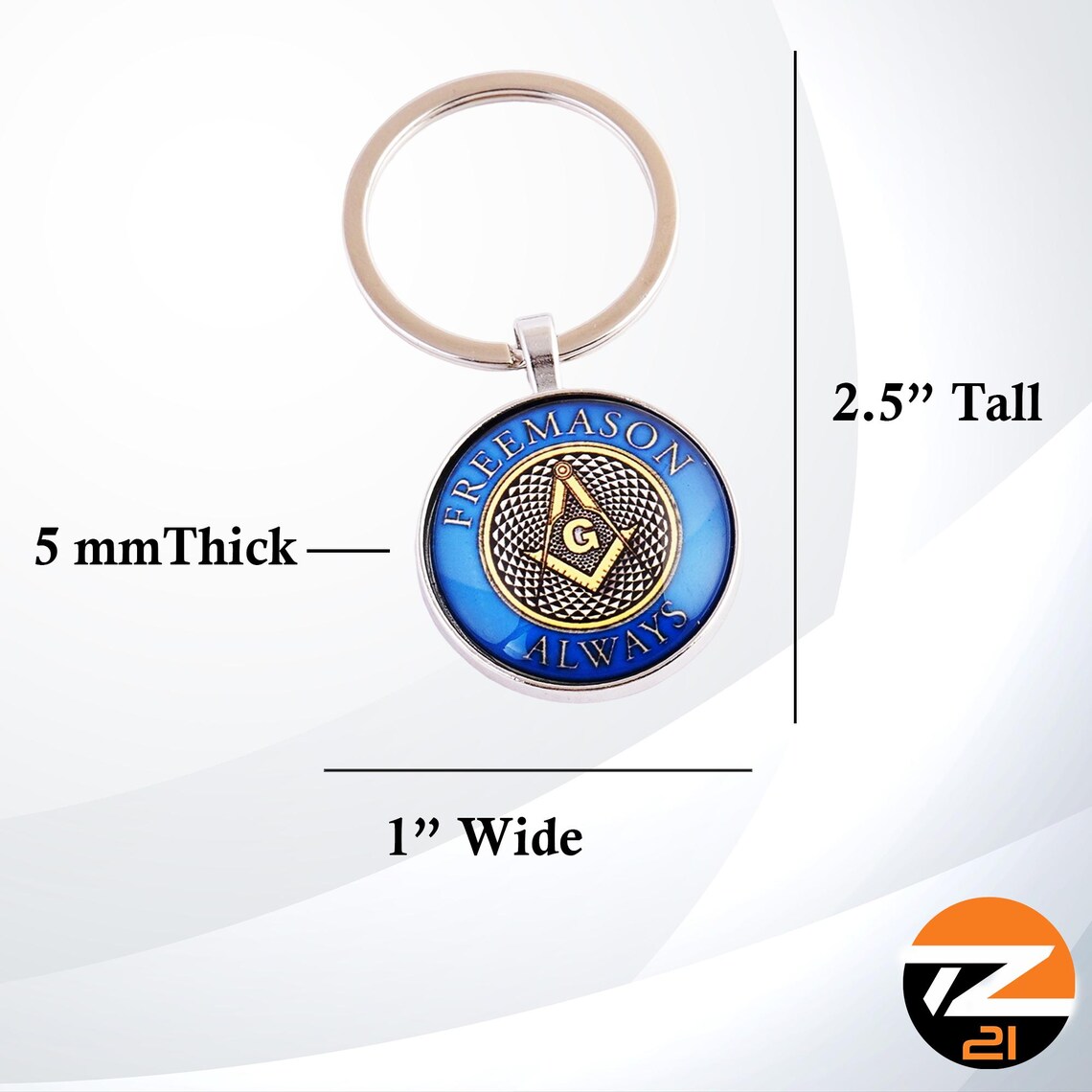 Freemason Always, Masonic Keyring Masonic Symbolic, Perfect for ...