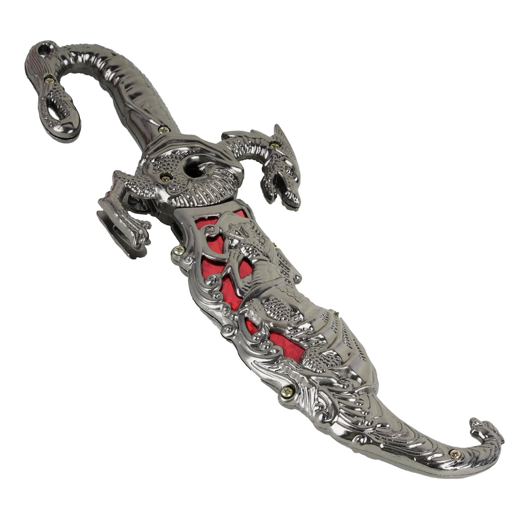 10” Dragon Dagger Knife, Stainless Steel Fixed Blade Knife, Metal ...