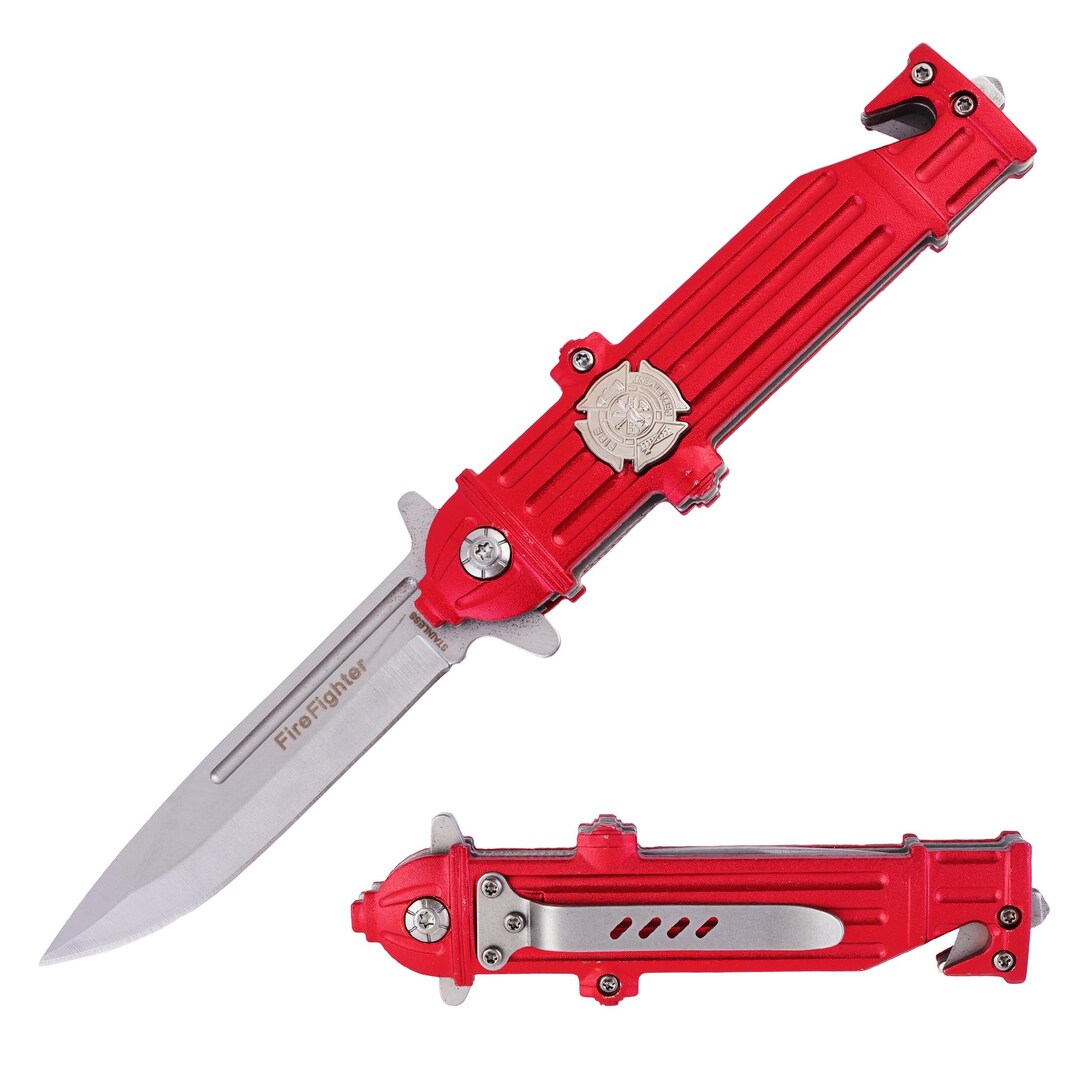Fire Fighter Collectible Fireman Stainless Steel Pocket Knife Durable ...