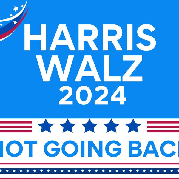 Harris Walz Printable Yard Sign Etsy