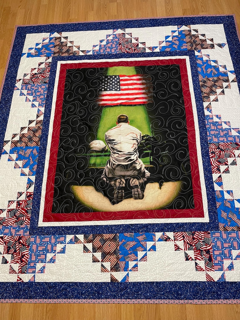 A Soldiers Prayer Couch/twin Quilt - Etsy