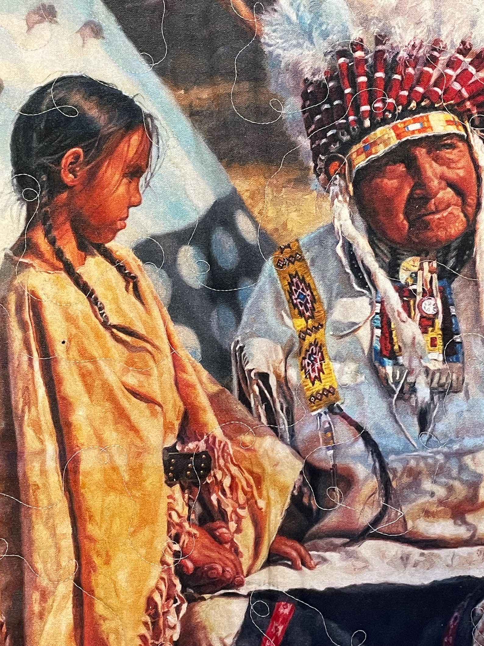 Native American Storyteller Couch Quilt - Etsy