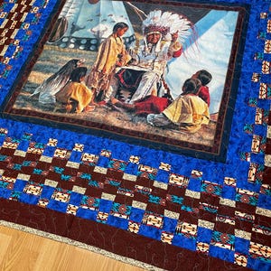 Native American Storyteller Couch Quilt - Etsy