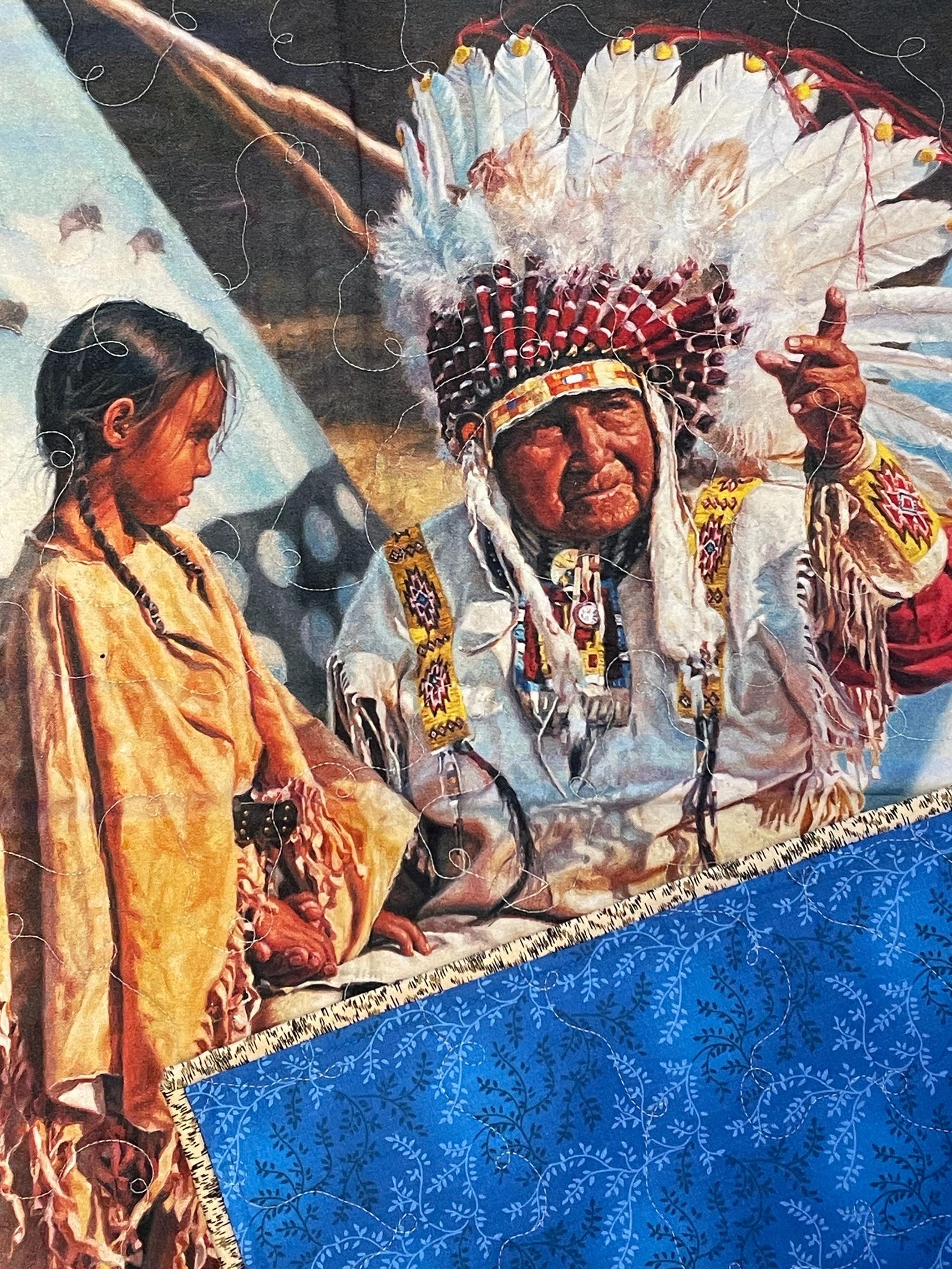 Native American Storyteller Couch Quilt - Etsy