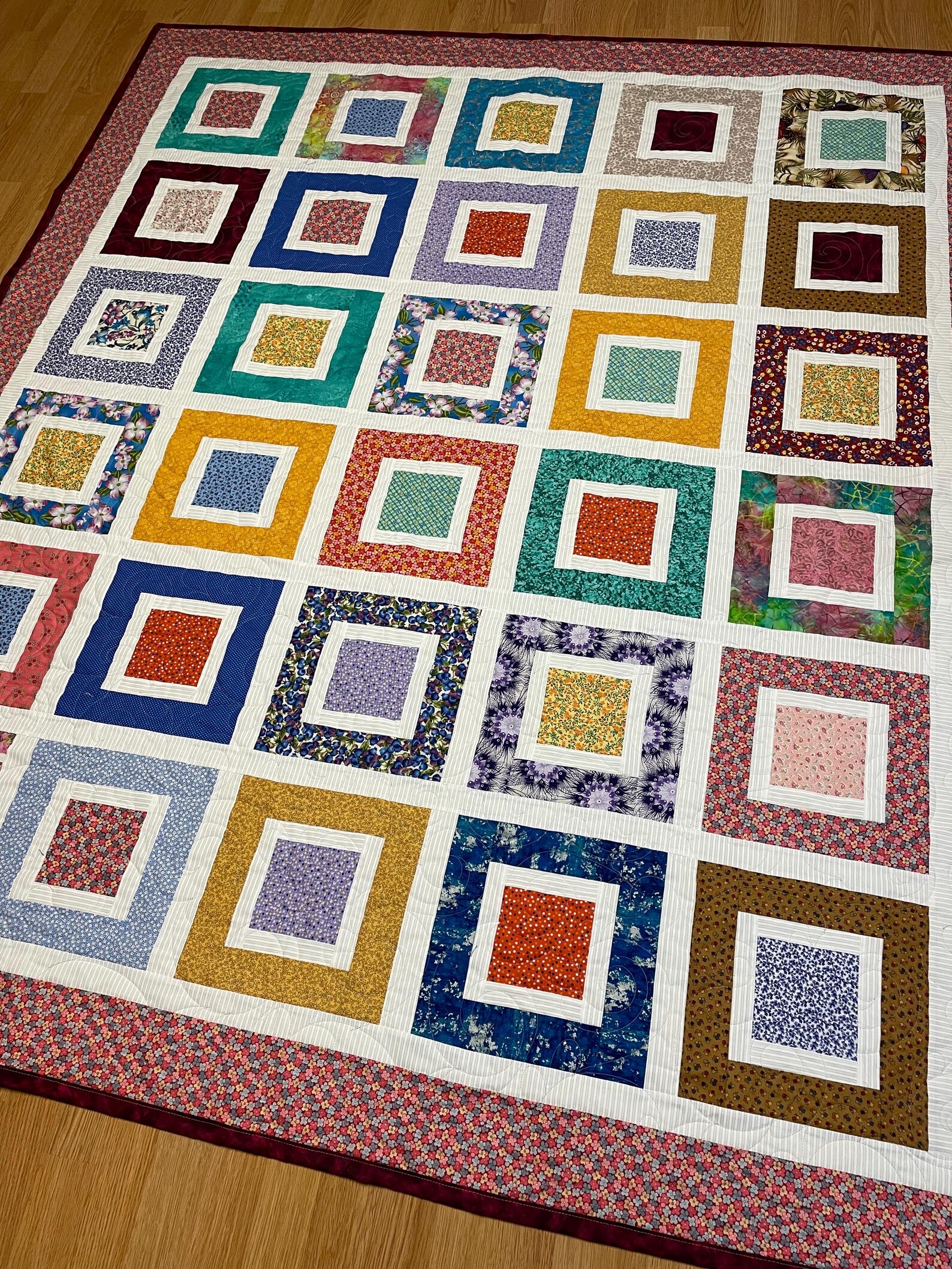 Handmade Spring Colors Couch Quilt - Etsy