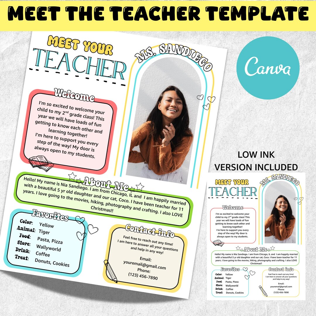 Meet the Teacher Template, Editable Meet Your Teacher Letter, Boho ...