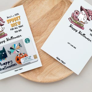 Editable Halloween Tags , Printable Gift Card Tag , 4.5x6 Gift Card ...