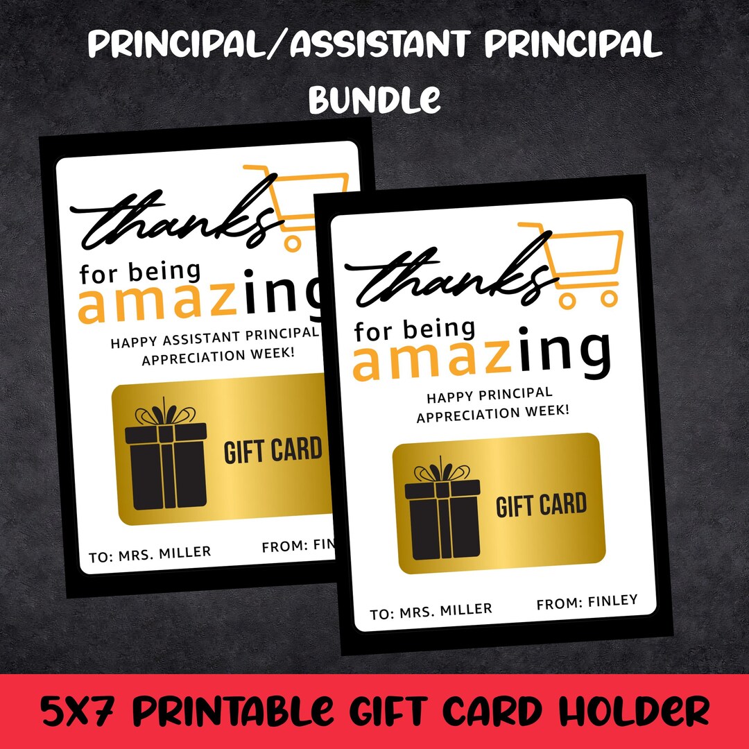 Principal/assistant Principal Appreciation Week Gift Card Holder ...