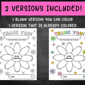 Teacher Appreciation Flower Coloring Page, Printable Gift for Teacher ...