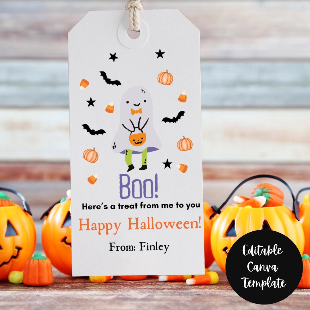 Halloween Gift Tags| Boo! Happy Halloween Gift Tags| Trick or Treat ...