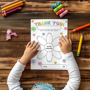 Teacher Appreciation Flower Coloring Page, Printable Gift for Teacher ...