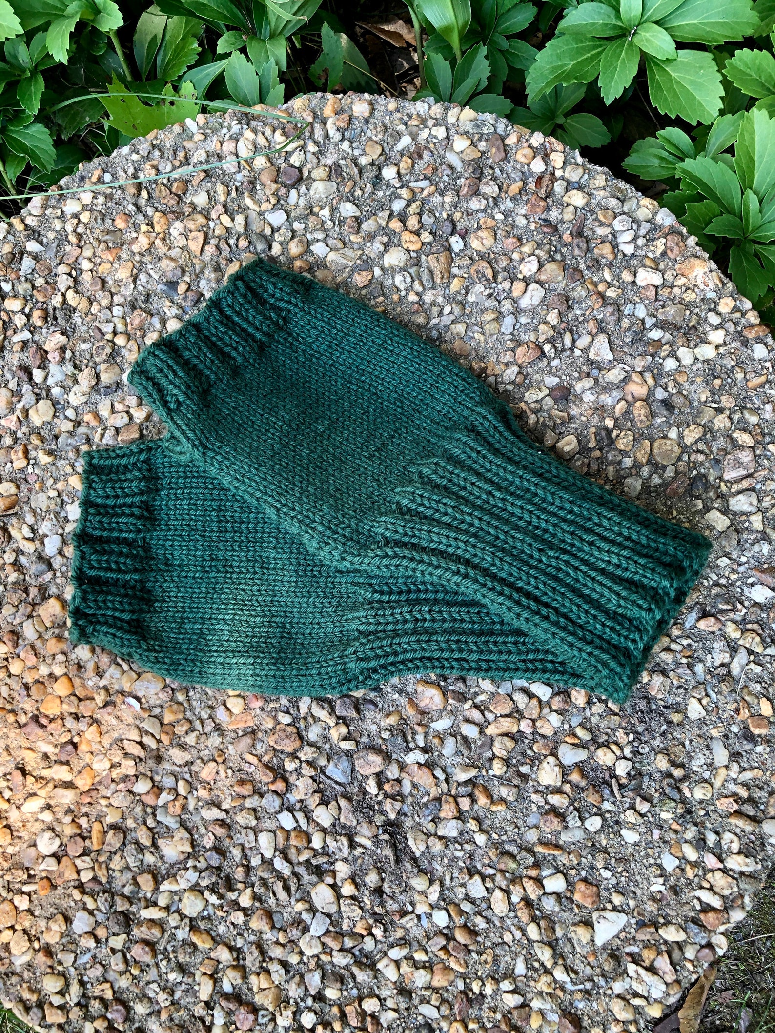 Forest Green Wool Fingerless Mitts: Seamless Knit, Long Ribbed Cuff - Etsy