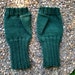 Forest Green Wool Fingerless Mitts: Seamless Knit, Long Ribbed Cuff - Etsy