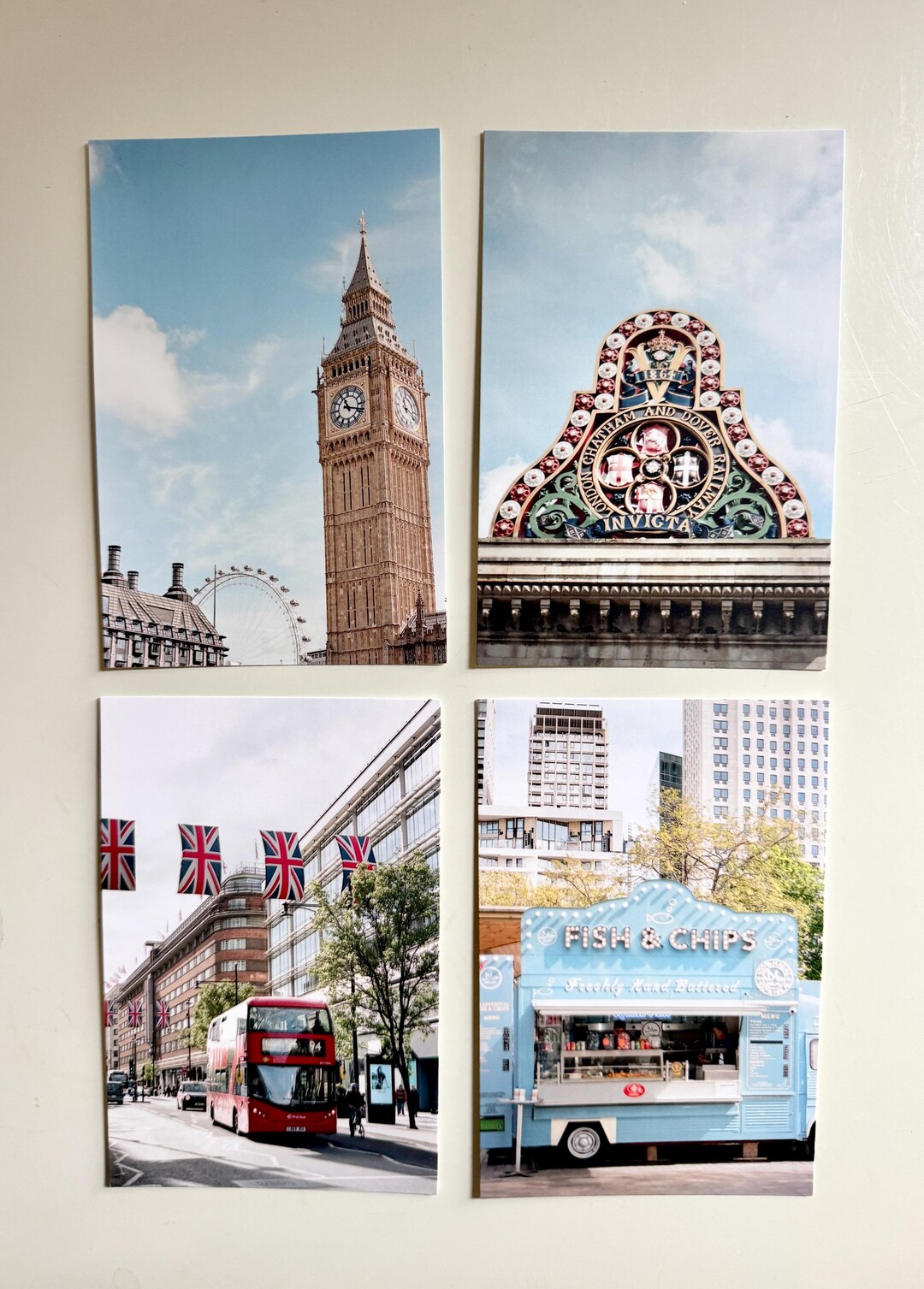Iconic London Set of Four 4x6 Postcards - Etsy