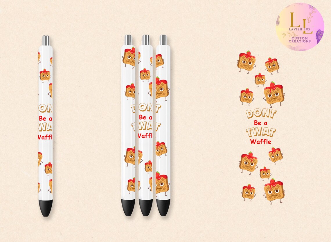 Set of 4 Funny Curse Word Pen Wraps Digital PNG Download 1.5" X 4.75 ...