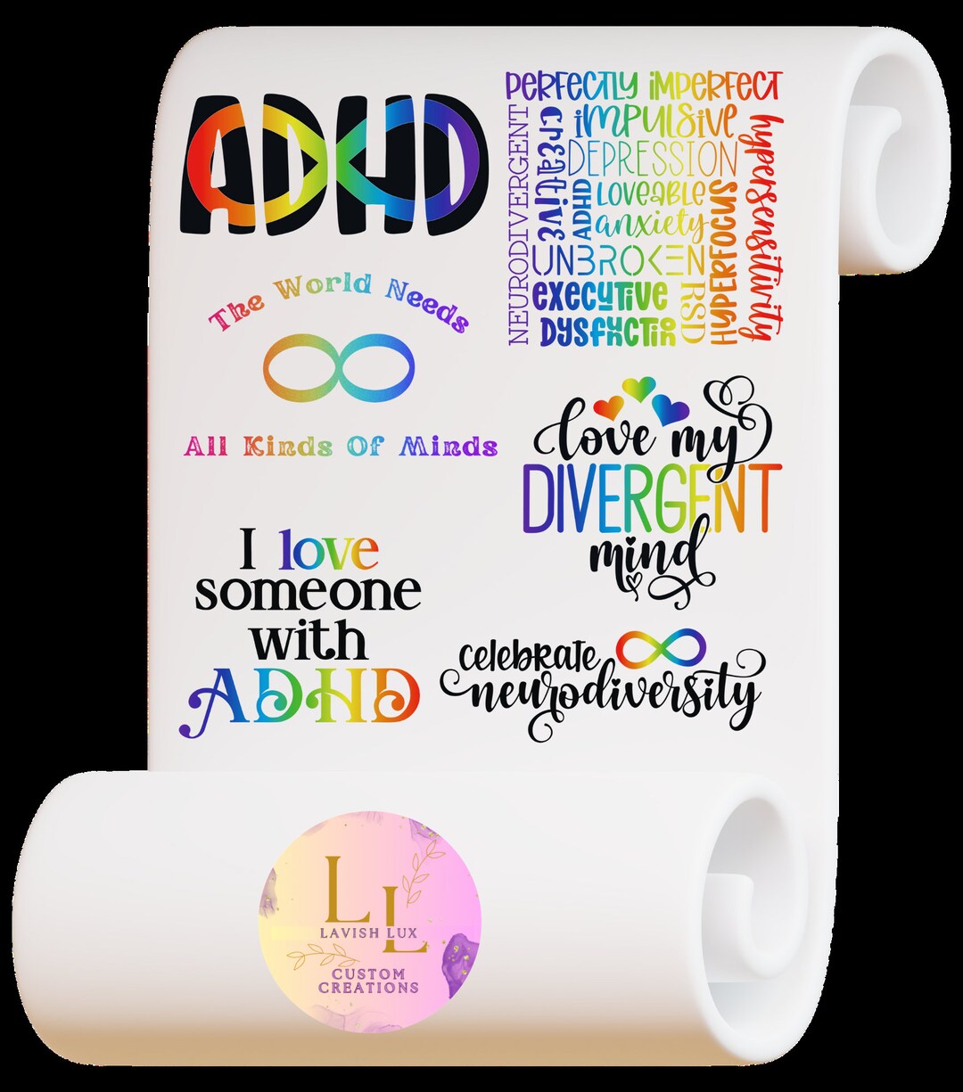 ADHD Element Sheet for UVDTF or Sublimation PNG Digital Download - Etsy