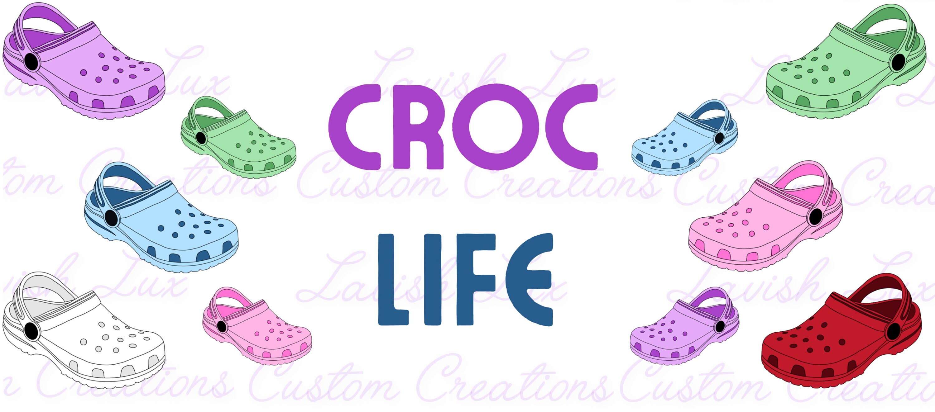 16oz Croc Life Digital PNG Download - Etsy