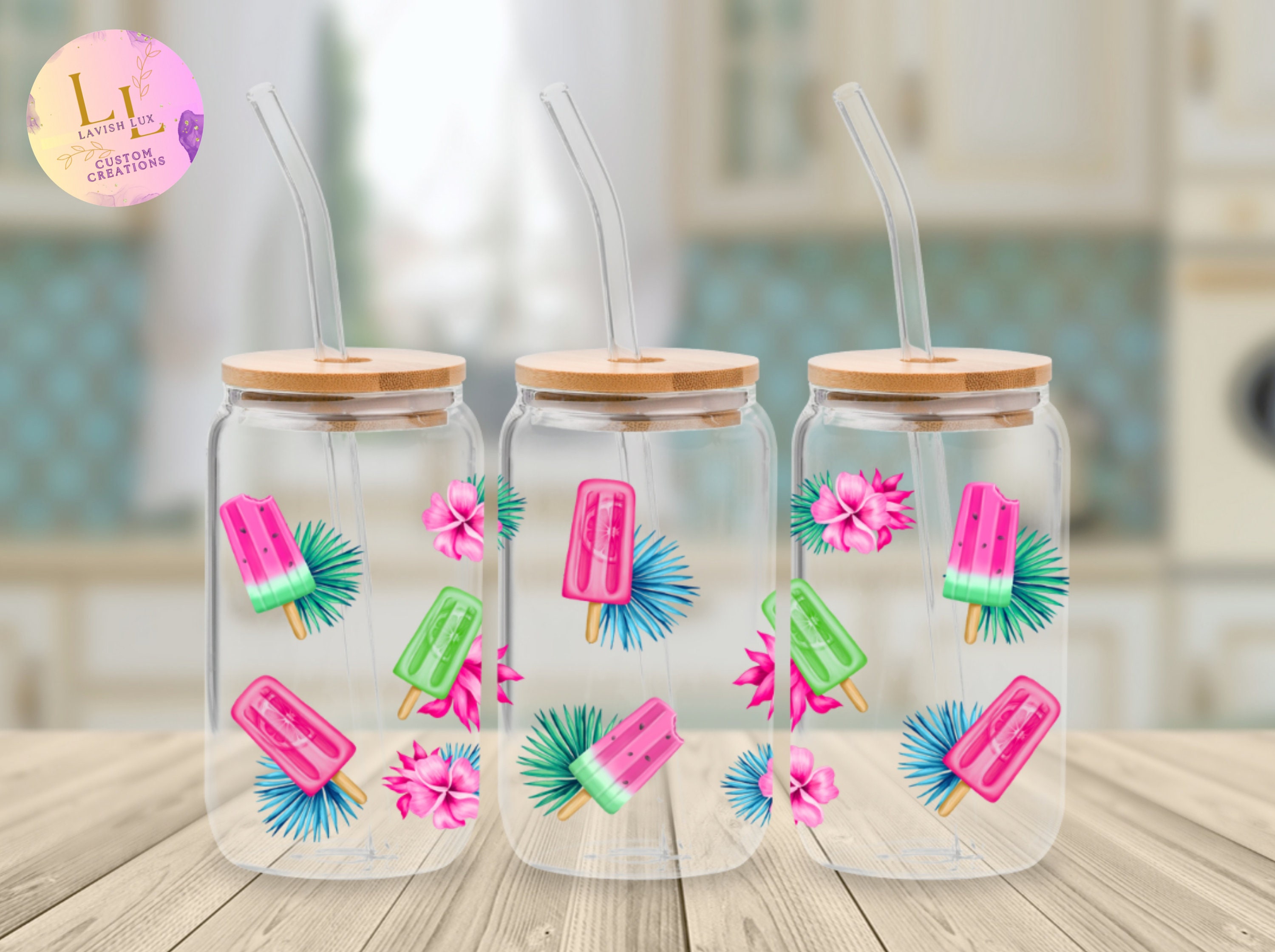 Tropical Summer Ice Pop 16oz Digital Download - Etsy