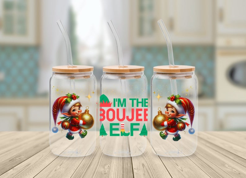 16oz Christmas Boujee Elf Digital PNG Download - Etsy