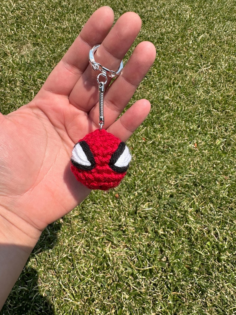 Spider-man Keychain Crochet - Etsy