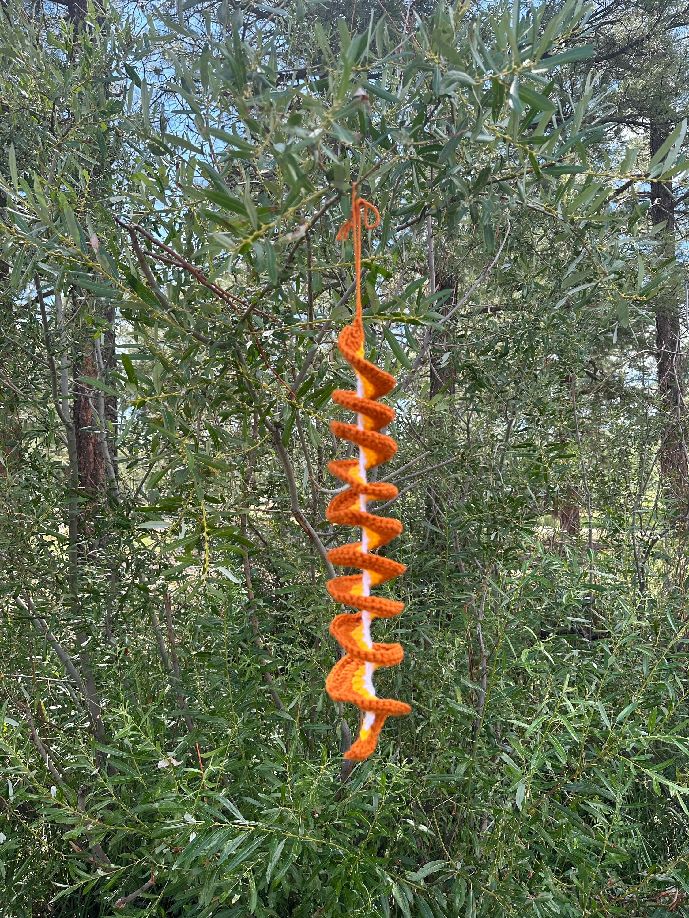 Crocheted Wind Spinner Hanging Ornament - Etsy