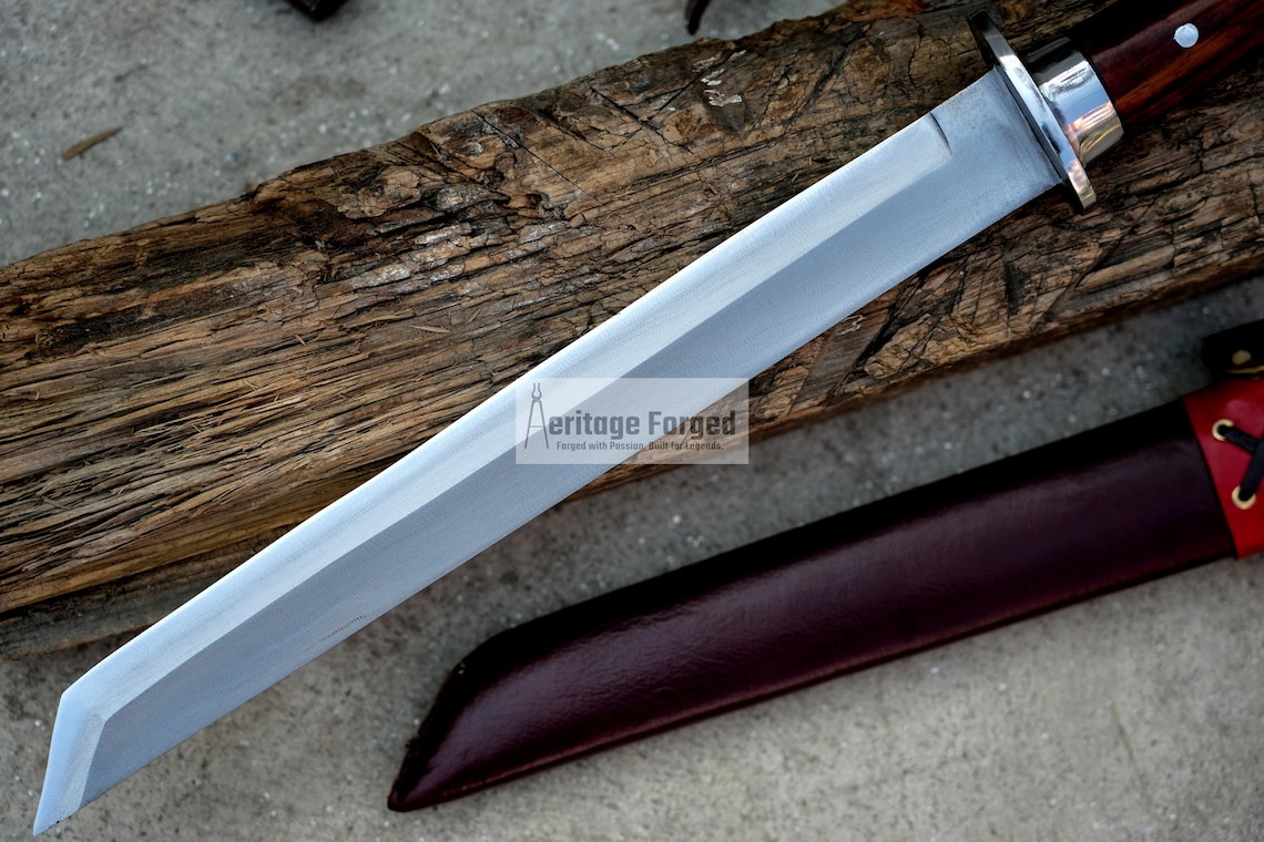 SHORT TANTO /12 Inches Long Blade Hand Forged Tanto Knife/leaf Spring ...