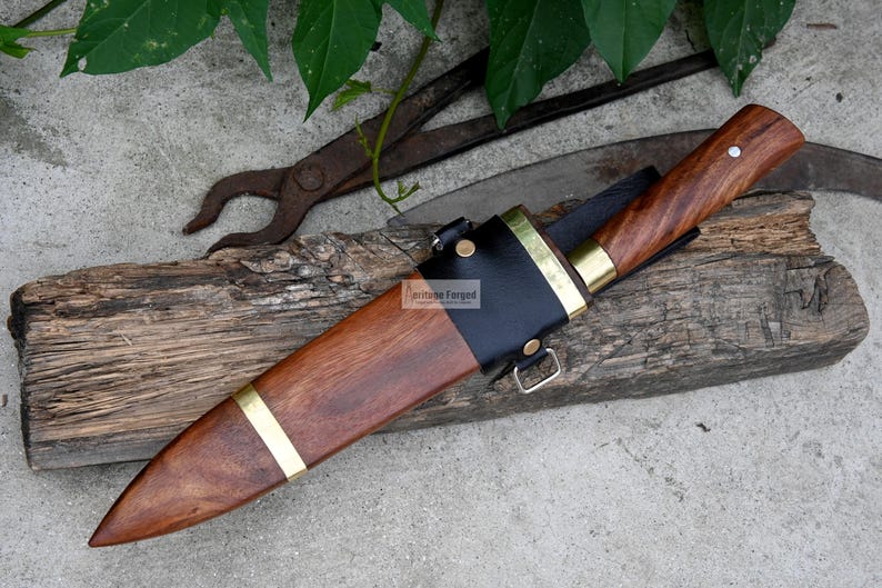 CHEF KNIFE / 10 Inches Long Blade / Hand Forged Hunting Knife / Jungle ...